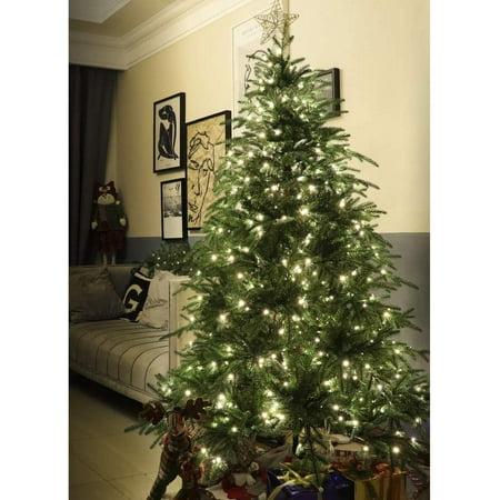 Premium Hinged Spruce Christmas Tree with Metal Stand Dense Tips,PreBed ...