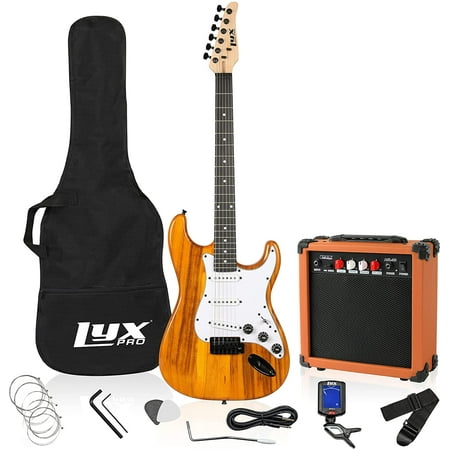 LyxPro 39 inch Electric Guitar Kit Bundle with 20w Amplifier, All ...