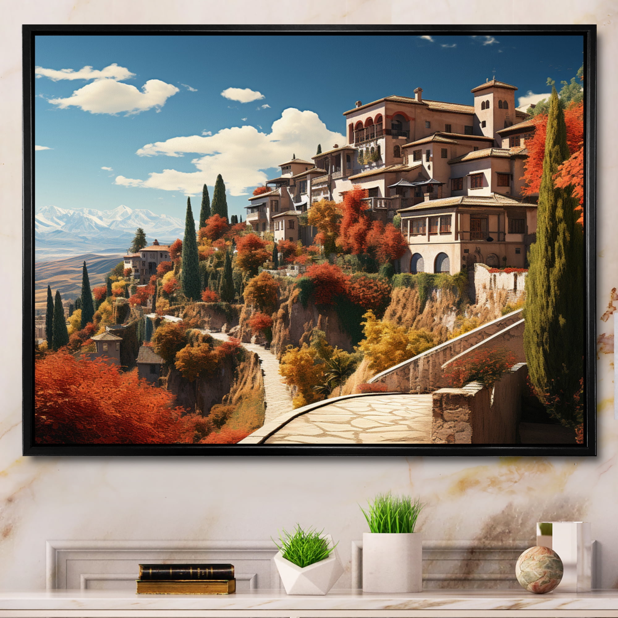 Click here for Designart Spain Framed Wall Art Decor  Spain Frame... prices