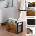 Brown Medium Iron Mesh Particleboard Magazine Rack for Desktop and Home ...