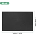 6-Pack Solid Black Flag Blank Patch, 3.1" x 2" Rectangular Embroidered ...