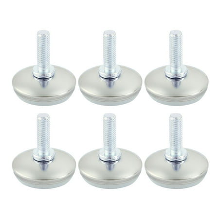 M8 x 18mm Male Thread Table Desk Legs Adjustable Furniture Glides 6pcs ...