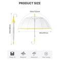 52 Inch Clear Bubble Umbrella Large Transparent Dome Canopy J Hook ...