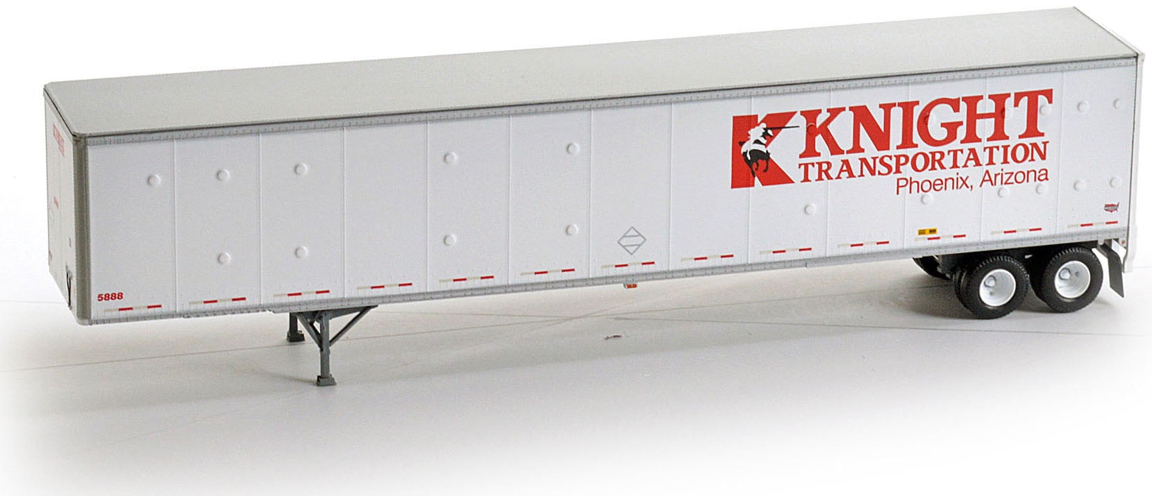 Athearn HO Scale 53ft Duraplate Truck/Intermodal Trailer Knight #5888 ...