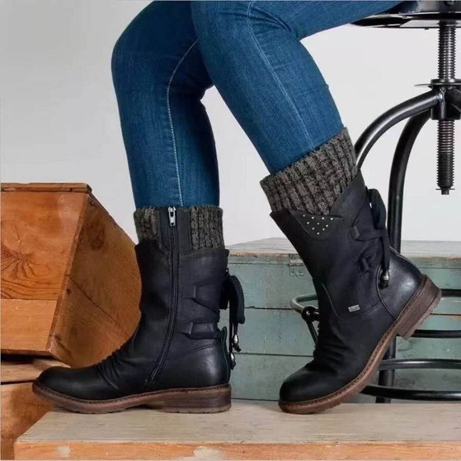 Click here for Boots Clearance Deals! Aqestyerly Autumn And Winte... prices