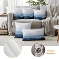 Abstract Graffiti Outdoor Throw Pillow Covers Set of 2, Gradient Blue ...