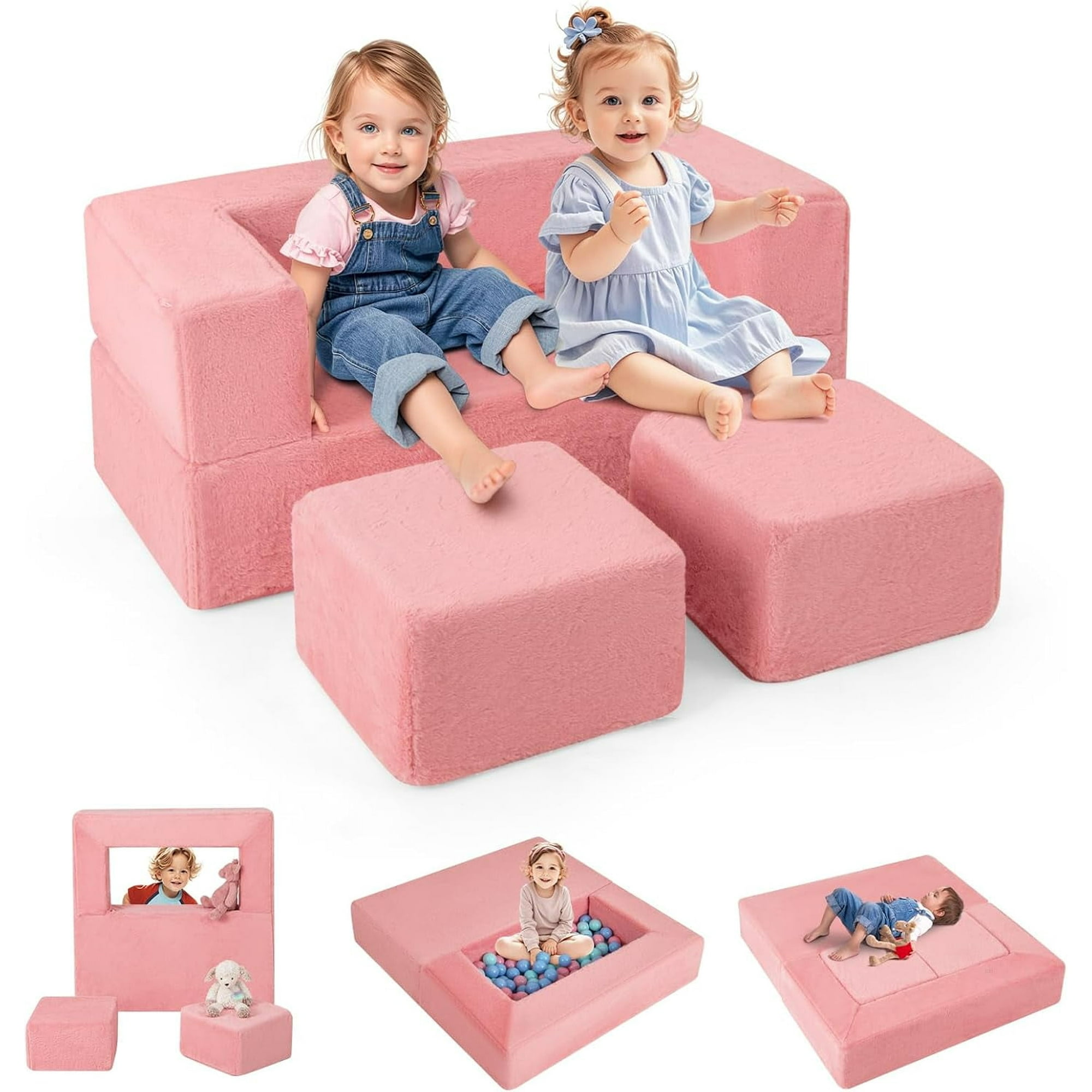 Click here for Olakids Modular Kids Play Couch  Toddler Sectional... prices