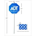 "ADT 28"" Weather-Resistant Metal Security Yard Sign with Stake and 6 ...