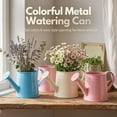 White Watering Can Metal - 1 L for Outdoor Indoor Plants, Lawn & Garden ...