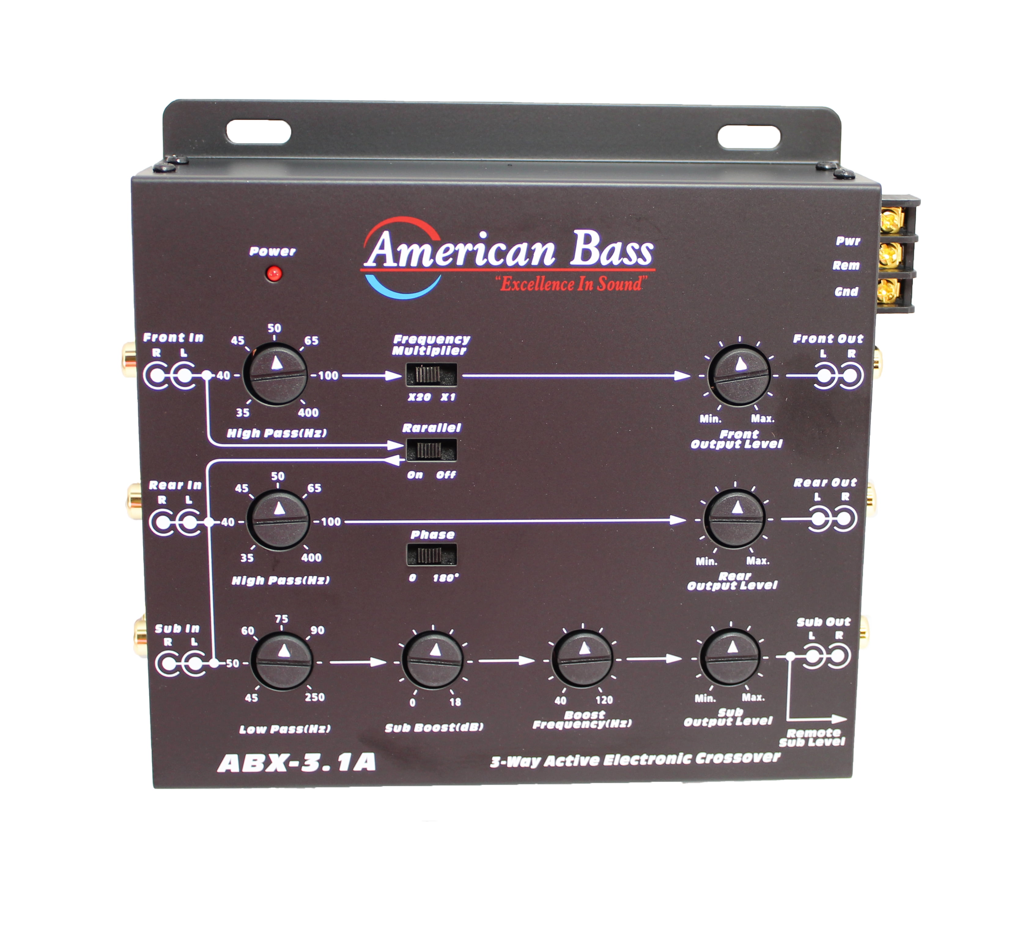 Crossover Car Audio Lanzar VIBEX6 3-Way Electronic Crossover With ...