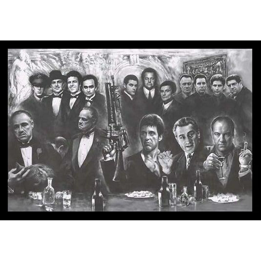 Gangsters Collage - 25x37" Framed - Walmart.com - Walmart.com