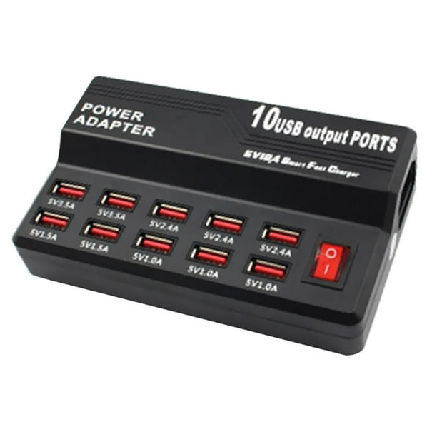 Fuente de Alimentación de 5V Del Concentrador de estación de Carga de Carga Rápida USB Múltiple ...