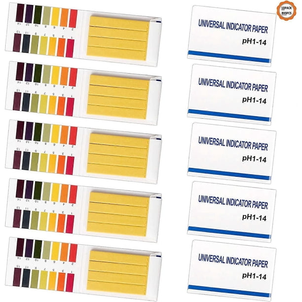 KAIYANG 10 piezas de papel de pH, 800 piezas de papel de prueba de pH ...