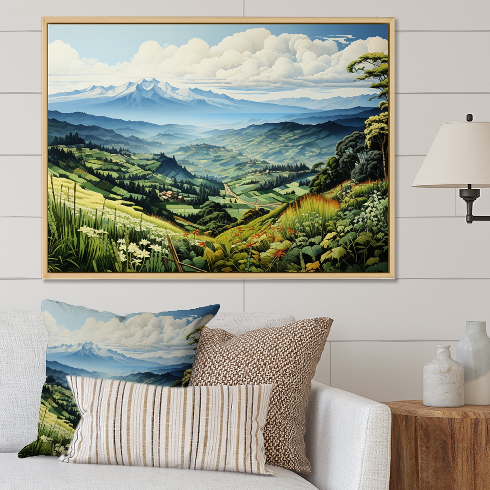 Click here for Designart Green Country Natural Framed Wall Art  C... prices