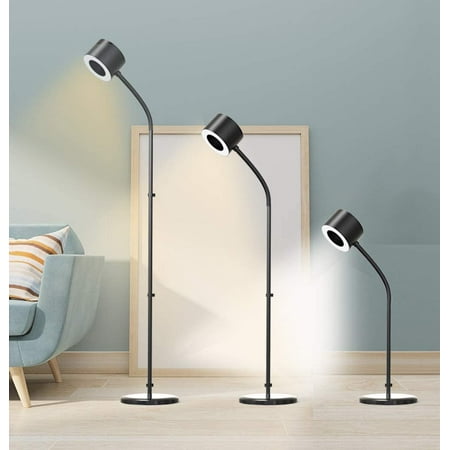 LED Floor Lamp, Desk Lamp, 2 in 1, 12W Stepless Brightness Levels & 3 ...