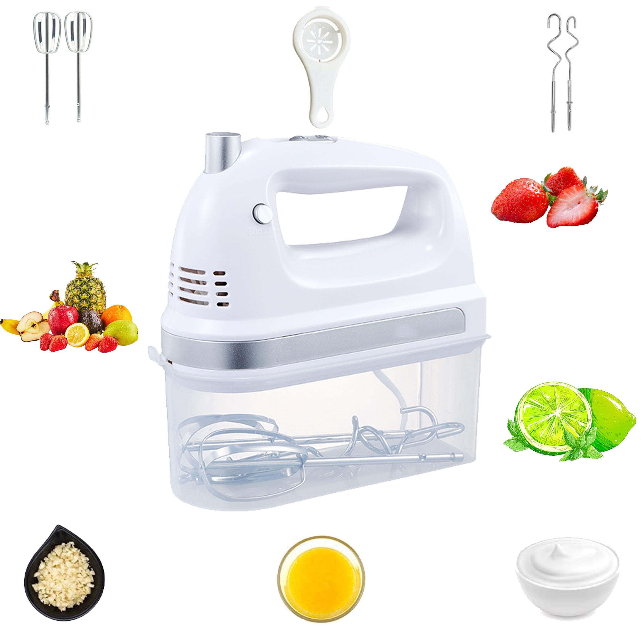 Cre-Heaven Hand Mixer Electric, 400W Power handheld Mixer for Baking ...