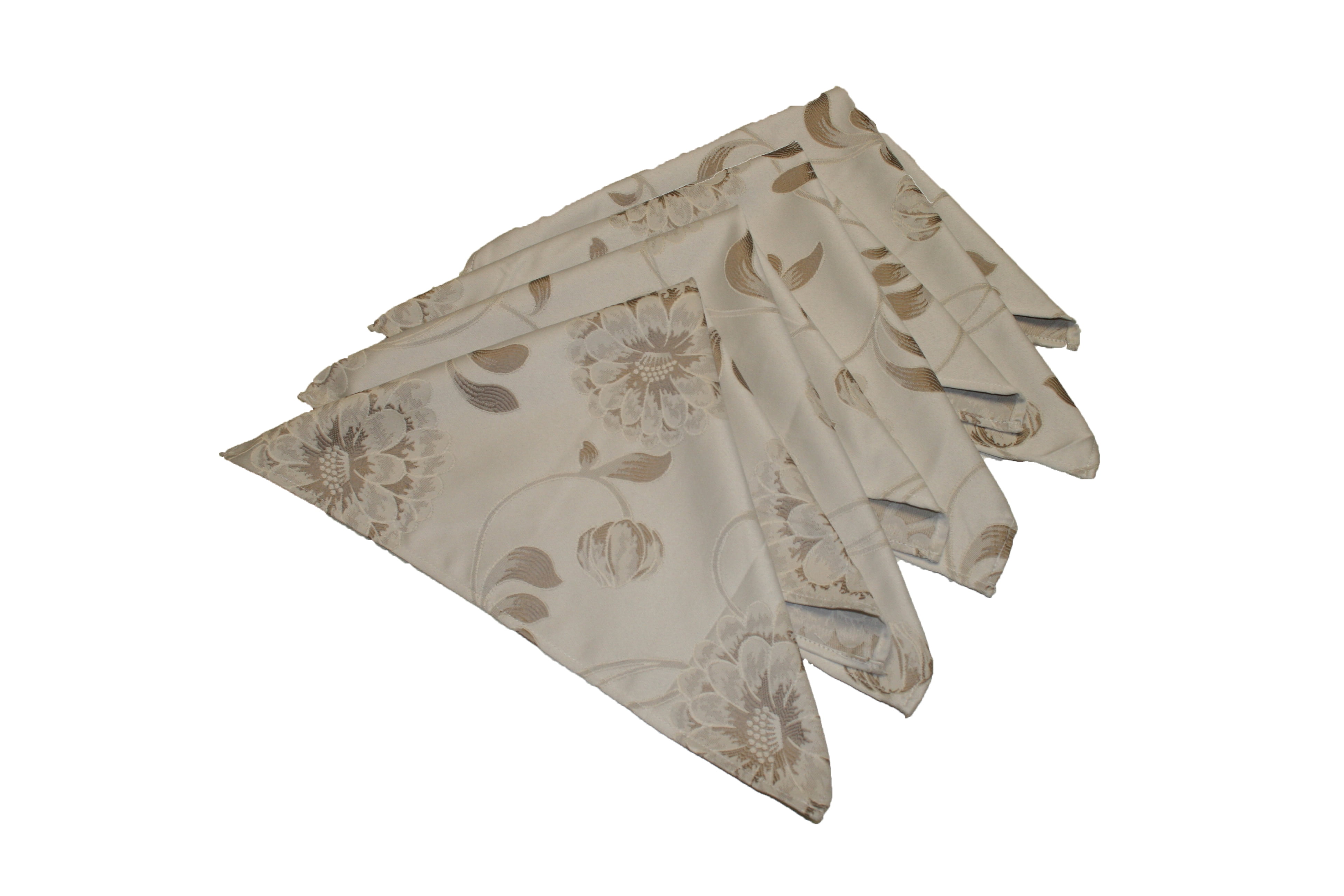 Legacy Floral Damask Design Napkins Beige - Set of 4 Napkins - Walmart.com