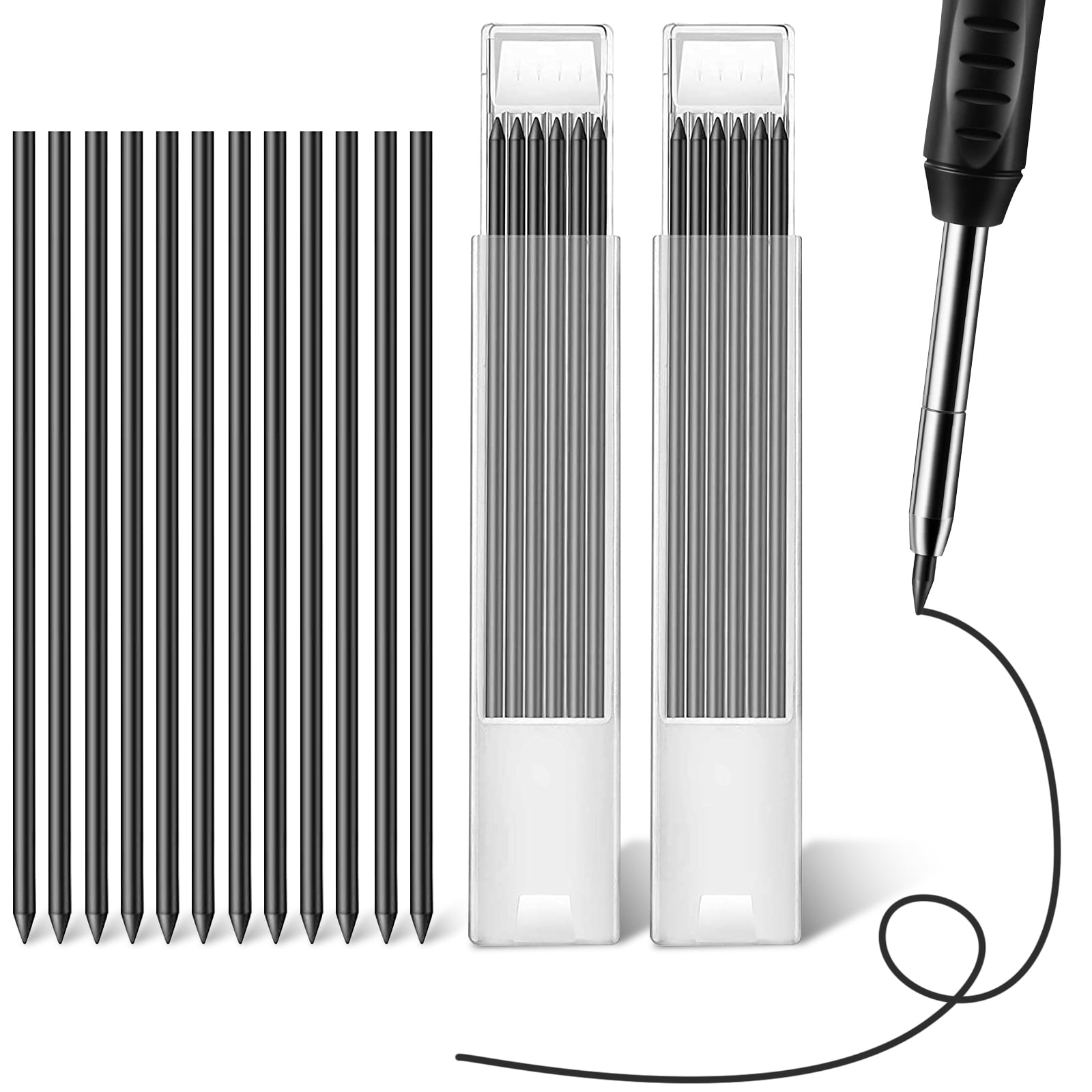 Click here for Wweixi 12 Pieces Carpenter Mark Pencil Refill Port... prices