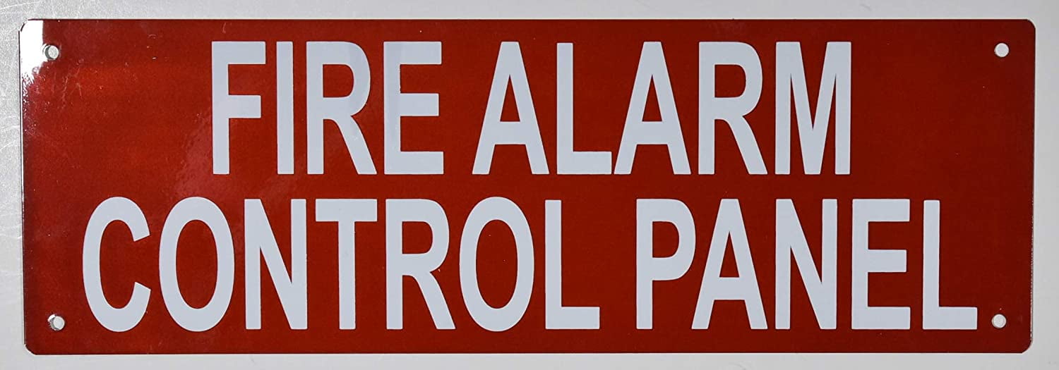 FIRE Alarm Panel Inside Sign - (White,Reflective !!! Aluminum 4x12)(ref ...