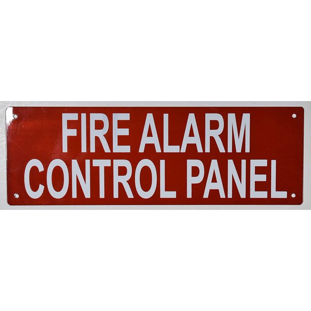 FIRE Alarm Panel Inside Sign - (White,Reflective !!! Aluminum 4x12)(ref ...