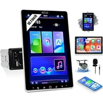 Haudio 10.1" Rotatable Touch Screen Car Stereo Single Din, Wireless ...