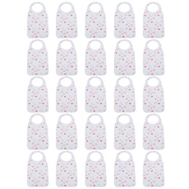Luvable Friends Baby Girl Waterproof PEVA Bibs 4pk, Pink, One Size ...