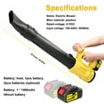 Blower,Snow Cleaner Handheld Battery Blower 6-speed Adjustable Buzhi ...