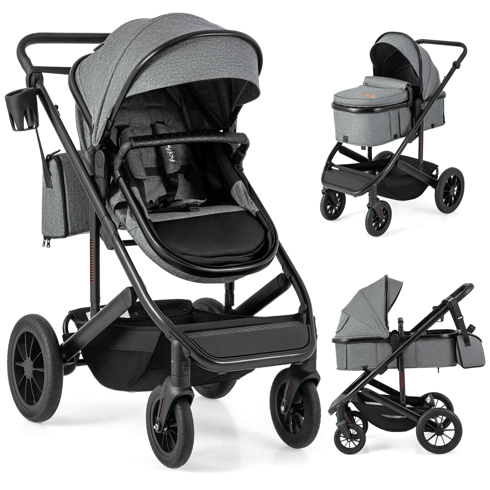 Click here for Gymax 3-In-1 Newborn Stroller Folding Convertible... prices