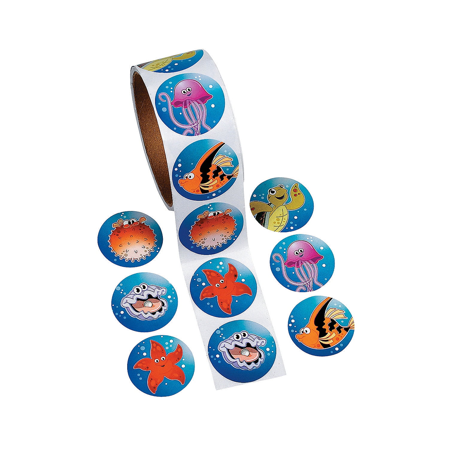 Tropical Sea Life Stickers - Stationery - 100 Pieces - Walmart.com