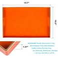 MAONAME Orange Serving Tray, Decorative Rectangular Tray, 15.75 x 10.2 ...