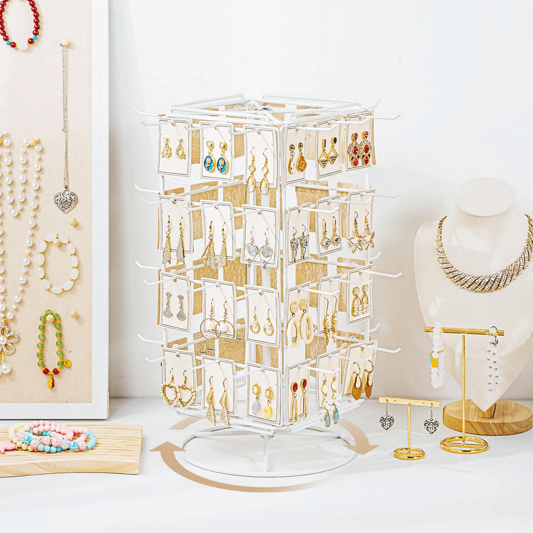 Sfugno 360 Rotating Earring Display Stands for Selling Earring Rack Display Holder Stand Jewelry Display for Vendors Selling Earring Cards