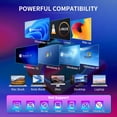 XZQS 7-in-1 External CD/DVD Drive with RGB Light, USB 3.0 & Type-C ...