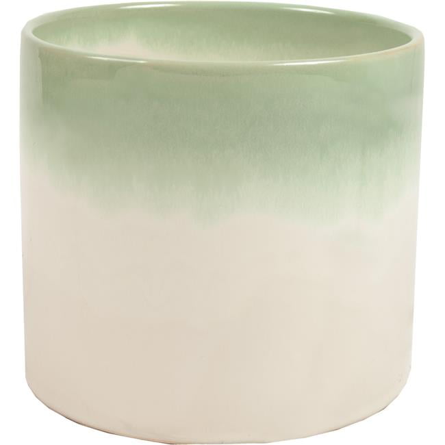 Green & Cream Cylinder Planter - Walmart.com