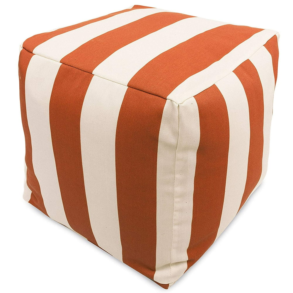 Majestic Home Goods Vertical Stripe Indoor Outdoor Ottoman Pouf Cube majestic-home-goods-vertical-stripe-indoor-outdoor-ottoman-pouf-cube