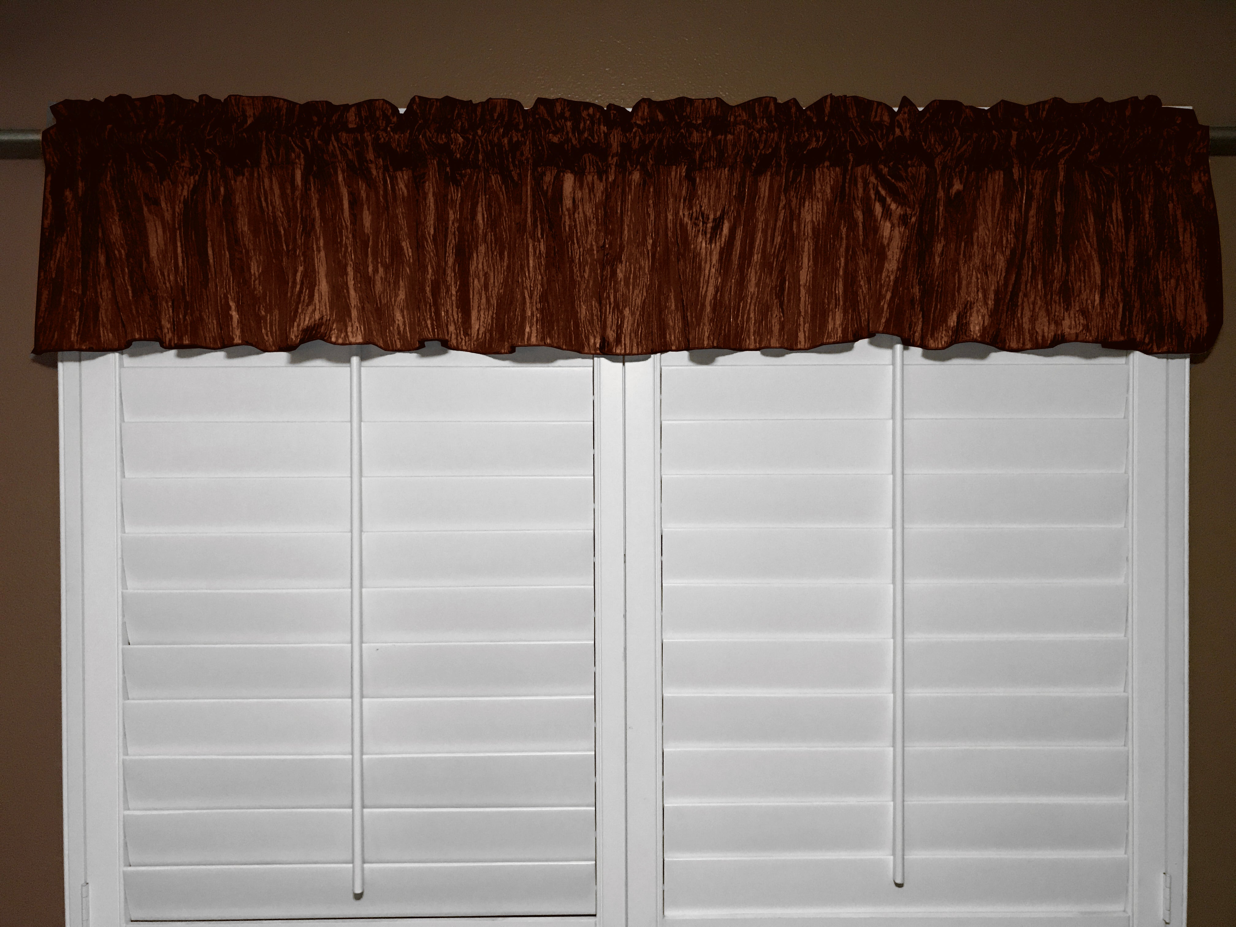 crinkle taffeta window valance 52 wide brown - Walmart.com
