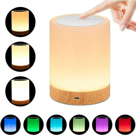 Night Light,led Touch Control Chargeable Smart Bedside Table Lamp ...