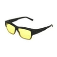 Solar Shield Dioptics Unisex Rectangle Sport Sunglasses Black - Walmart.com