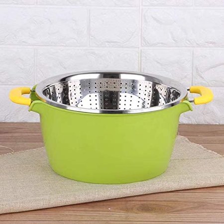 S201 Stainless Steel Colander Set with Mixing Bowl, Colander with ...