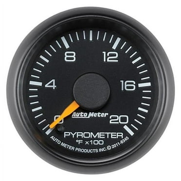 AUTO METER 7544 2-1/16IN PYROMETER KIT, 0-1600F, FSE - Walmart.com