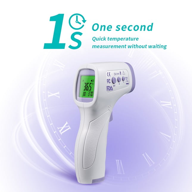 LCD Digital Infrared Non-contact Thermometer Ear Forehead Temperature ...
