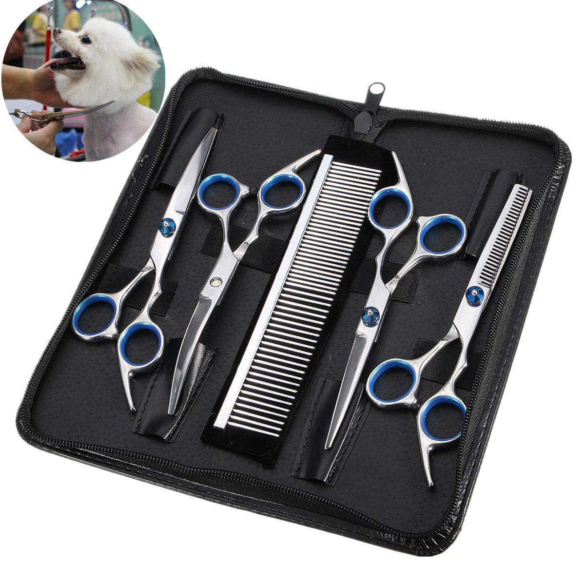 6 7Pcs Hair Cutting Scissors Pet Dog Cat Grooming Hairdressing Shear 6 7Pcs Hair Cutting Scissors Pet Dog Cat Grooming Hairdressing Shear