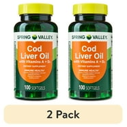 Spring Valley Fish Oil Dietary Supplement Softgels, 1000 mg, 60 Count ...