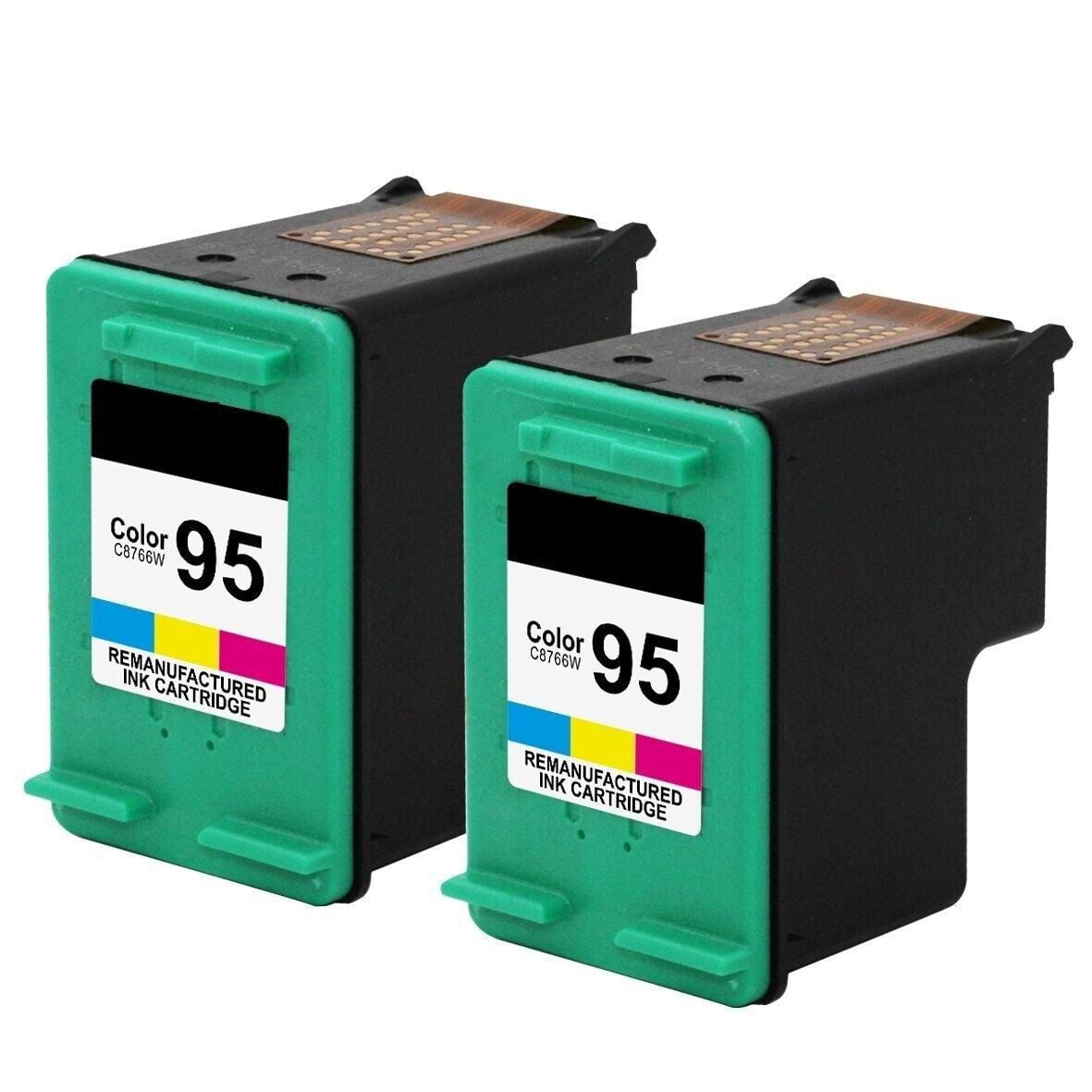 2 Pack 95 Color Ink Cartridge compatible for Deskjet 460 5740 5743 6540 ...