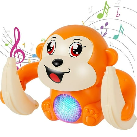AMERTEER Electric Flipping Monkey Toy with Lights and Music Voice ...