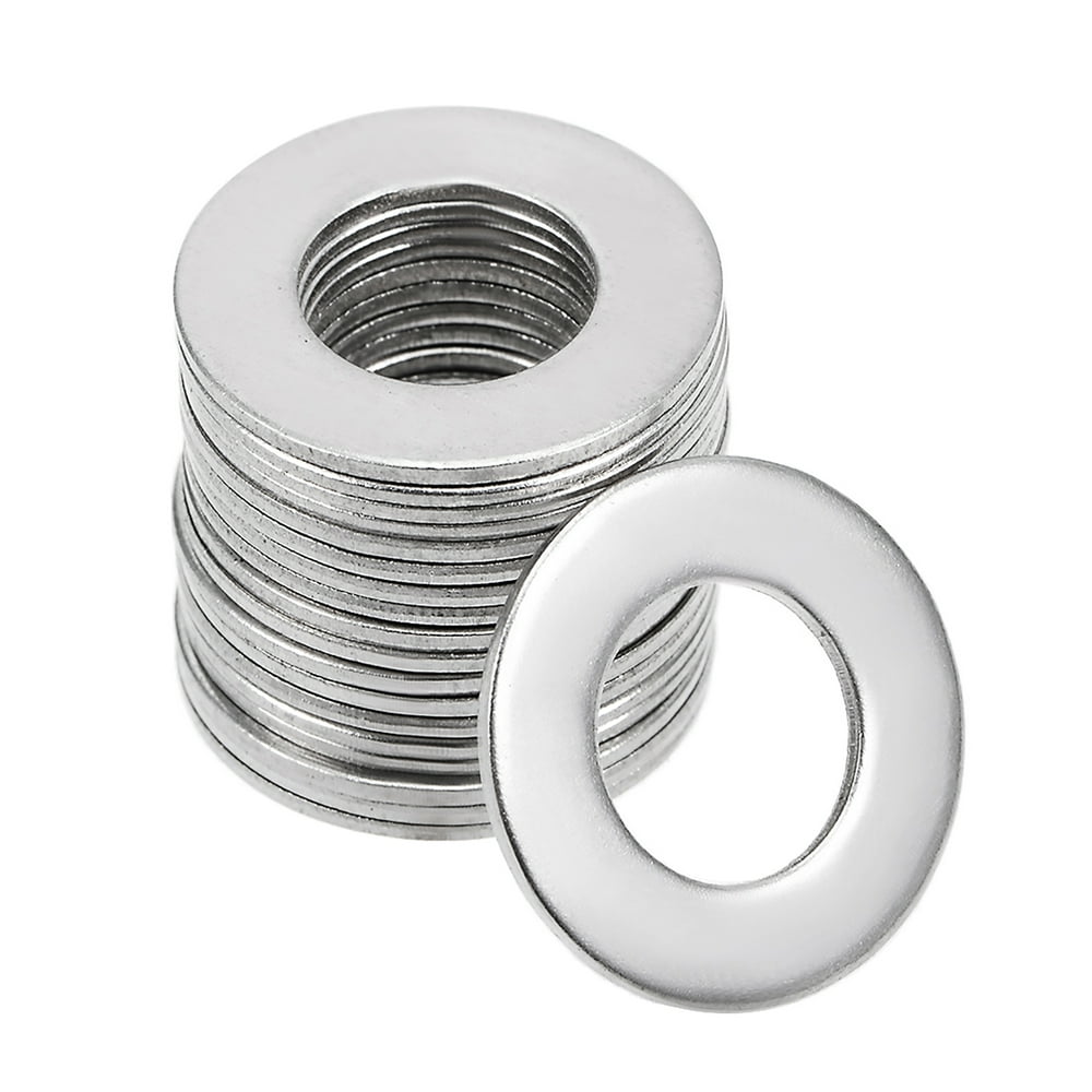 20Pcs 16mm x 8.5mm x 0.8mm 304 Stainless Steel Flat Washer for Screw ...