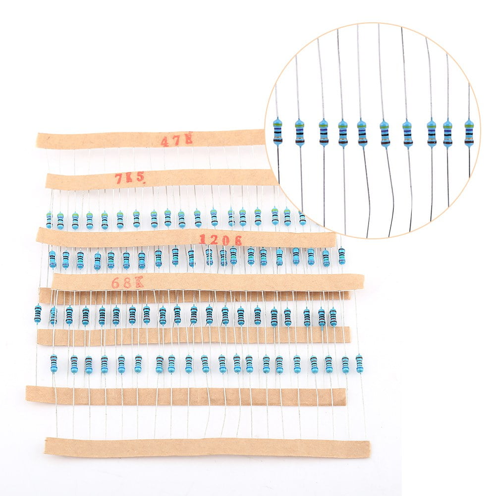 Resistencias de película Metálica, 1280 Pielas 64 Valores 1-10m Ohm 1 ...
