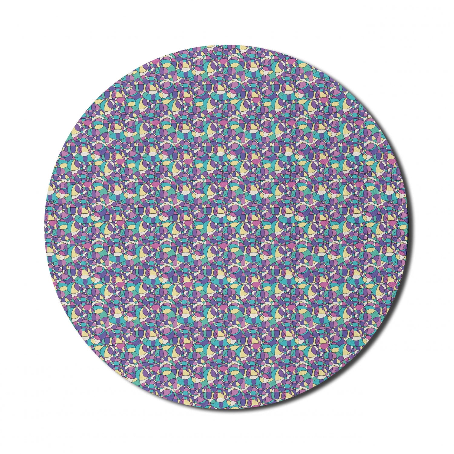 Geometric Mouse Pad for Computers, Colorful Retro Inspired Pattern with ...