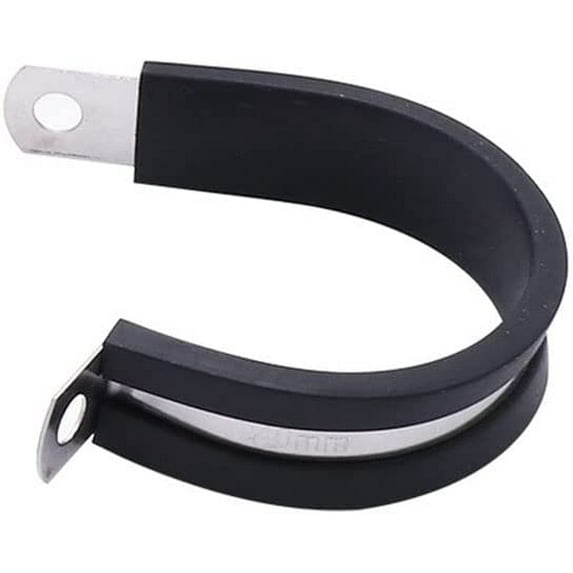 2pcs/lot 304 Stainless Steel Rubber Lined P Clips Cable Mounting Hose ...