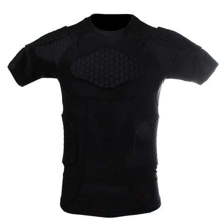 Crashproof Padded Compression Shirt Rib Protector Football Jersey ...