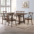 COSMOS Set of 2 Modern Dining Chairs with X-Back Metal Design and Dark ...
